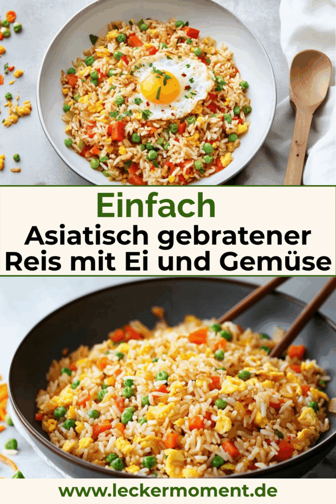 Asiatisch gebratener Reis mit Ei und Gemüse - leckermoment